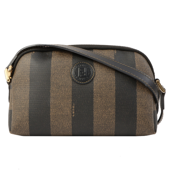 Fendi | Bags | Fendi Stripped Pattern Logo Embossed Mini Shoulder Bag ...